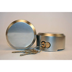 Mardili Lock Hidden Shackle Trailer Puck Padlocks Rekeyable Keyed Alike, Soild Steel, Pack of 3