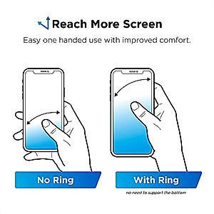 iTouch Metal Phone Ring Grip Holder 360 Degree Rotation for Universal Cellphones Gun Metal PHONERING-201