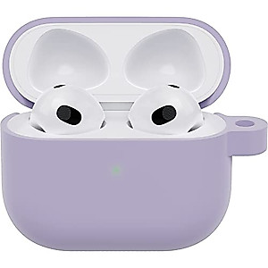 OtterBox Soft Touch Headphone Case for AirPods 3rd Gen 2021, Shockproof, Drop Proof, Ultra-Slim, Scratch and Scuff Protective Case for Apple AirPods, Includes Carabiner, Purple
