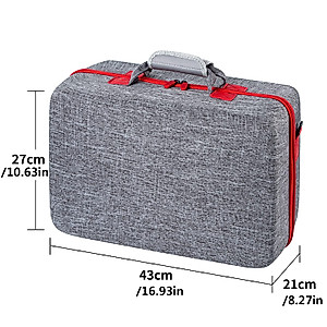 SYMOCA PS5 Carrying Case, Compatible with Playstation 5 Console, Waterproof and Shockproof Storage Travel Bag for PS5 Controllers, Cables, Game Disc or Other Accessories