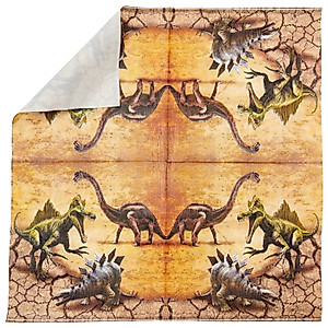 Juvale 144 Piece Jurassic Dinosaur Birthday Party Supplies with Dino Plates, Knives, Spoons, Forks, Cups, and Napkins (Serves 24)