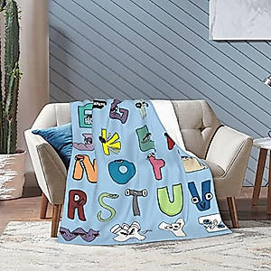 Alphabet Lore Blanket,Soft Flannel Blanket Air Conditioner Blanket Sofa Blanket Anti Pilling Throw Blanket (1, 50"x40")