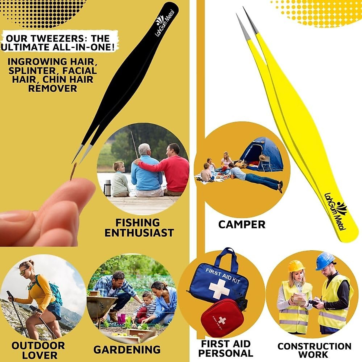 Super Sharp Pointed Tweezers Precision Fine Point Tip Ingrown Hair Tweezers Kit Best Pointed Tweezers for Women Chin Hair Removal - Extra Thin Tweezers Precision Stainless Facial Hair Remover for Face