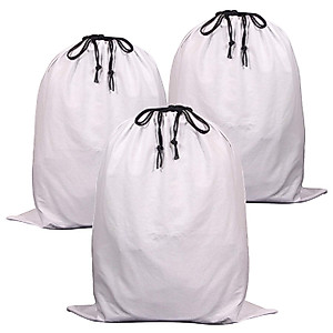 3 Pack Jumbo Drawstring Dust Covers Large Cloth Storage Pouch String Bag for Handbags Purses Shoes