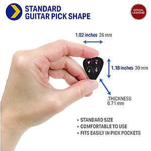 Perri's Leathers Ltd. - Guitar Picks - Celluloid - KISS - Official Licensed Product - Assorted Designs - Medium 0.71mm - 12 Pack - For Acoustic/Bass/Electric Guitars - Made in Canada (LP12-KISS1)