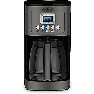 Cuisinart DCC-3200BKSP1 Perfectemp, 14 Cup Progammable with Glass Carafe Coffee Maker, Black Stainless Steel