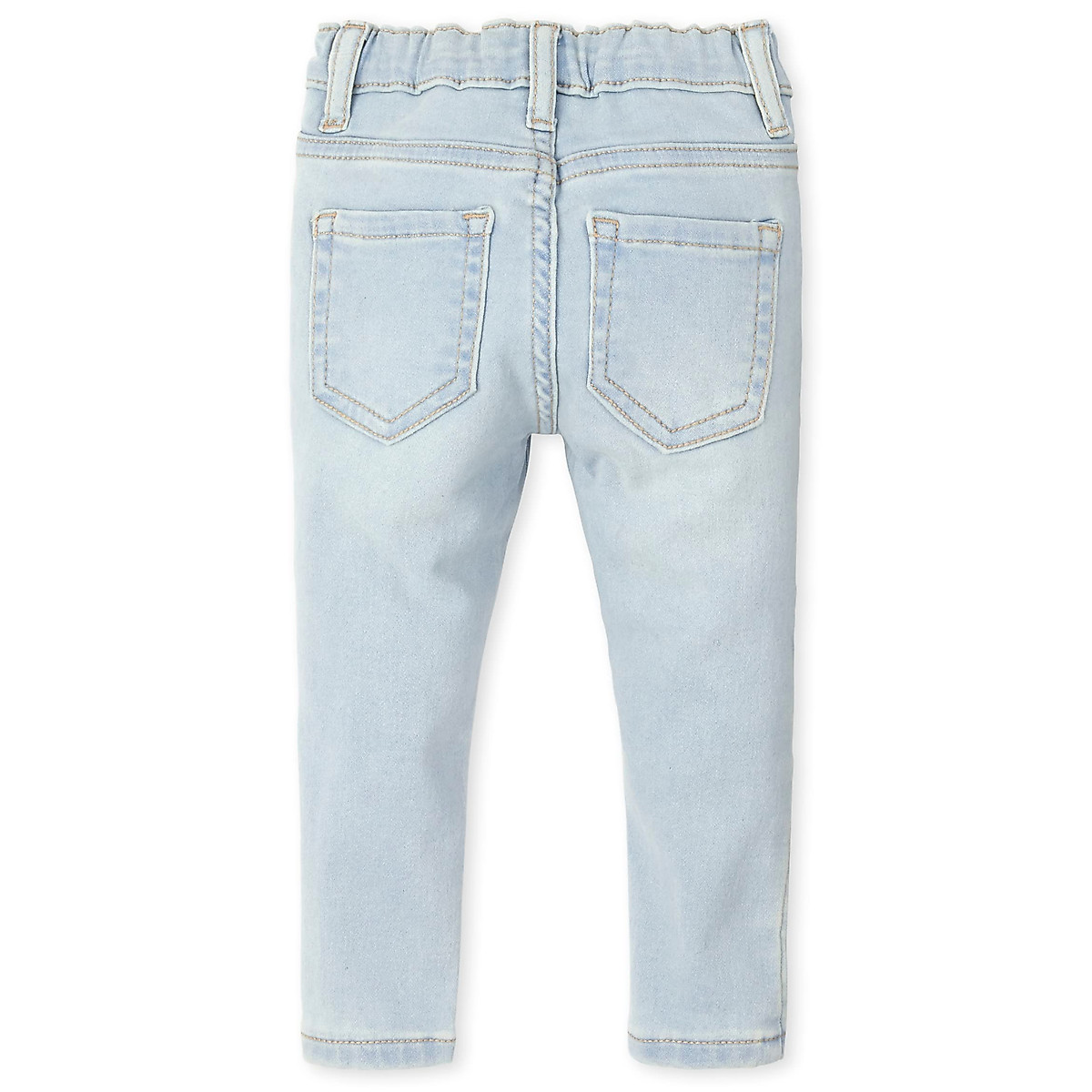 The Children's Place Baby Girls and Toddler Super-Soft Stretch Denim Jeggings, 3 Pack Skort, Brooke/Ice/Reflection Blue 3-Pack, 3T US