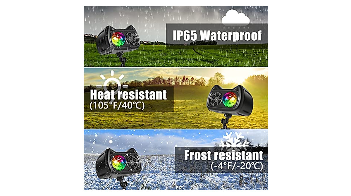 Remon 2-in-1 Christmas Projector Lights Outdoor | Waterproof & Versatile