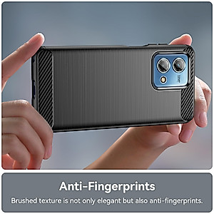 Osophter for Moto G Stylus 2023 Phone Case: with 2pcs Screen Protector Shock-Absorption Flexible TPU Rubber Protective Cover for Motorola G Stylus 2023 4G(Black)