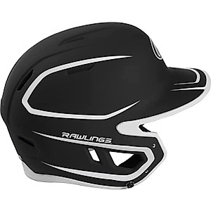 Rawlings | MACH Batting Helmet | Matte Black/White | Senior (6 7/8" - 7 5/8")