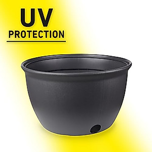 Mighty Tuff Decorative Garden Hose Storage Pot, Durable Garden Hose Holder, Stylish Garden Hose Storage for 100 Foot Standard Hose or 300 Foot Retractable Hose