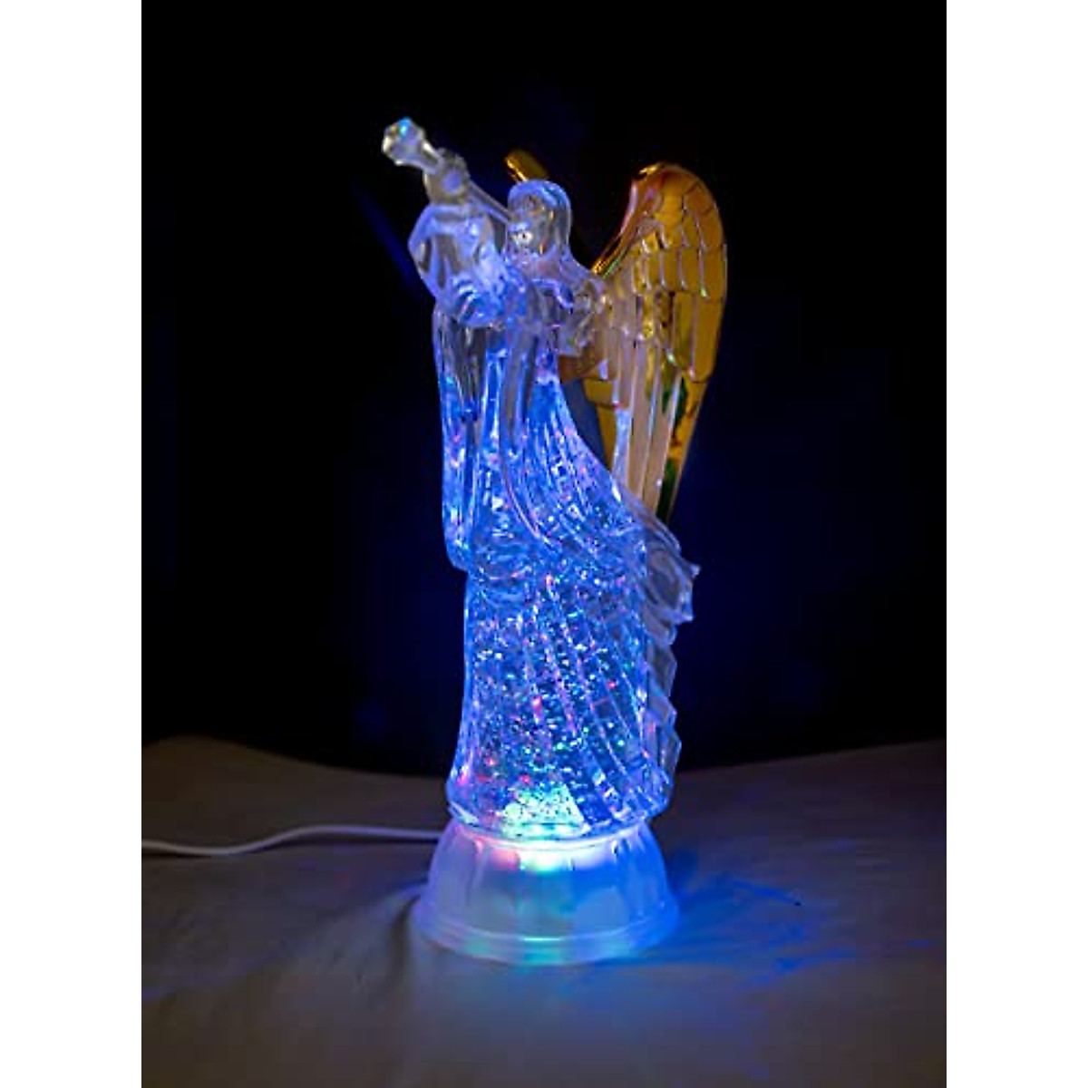 Dalax Light Up Angel Figurine - Sparkling Multi-Color LED Decor