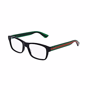 Gucci GG0006ON-002 Black Rectangular Men's Eyeglasses