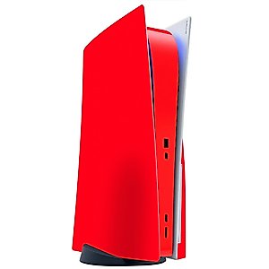 ITS A Skin Skins Compatible with Sony Playstation 5 Console Disc Edition - Protective Decal Overlay Stickers wrap Cover - Solid Red Color