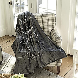 Soft Sentiments Outrageously Soft Reversible Velvet Ultra Plush Throw - 50 x 60 Inch - Love is Ours
