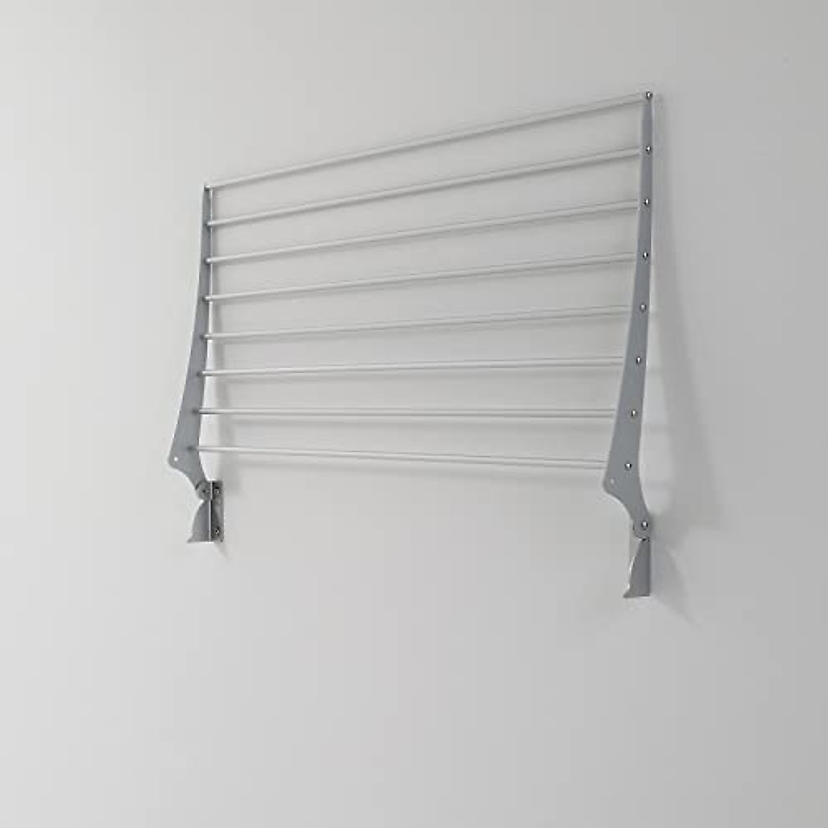 foxydry Fold, Wall-Mounted Clothes Drying Rack, Vertical Folding Indoor Outdoor Clothes line in Aluminium Steel (100 cm)
