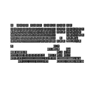 DROP MiTo Keysterine Keycap Set, Transparent ABS with UV Thermal Legends, Cherry MX Style Keyboard Compatible with 60%, 65%, 75%, TKL, WKL, 1800, 96-Key, Full-Size, and More (Smoke)