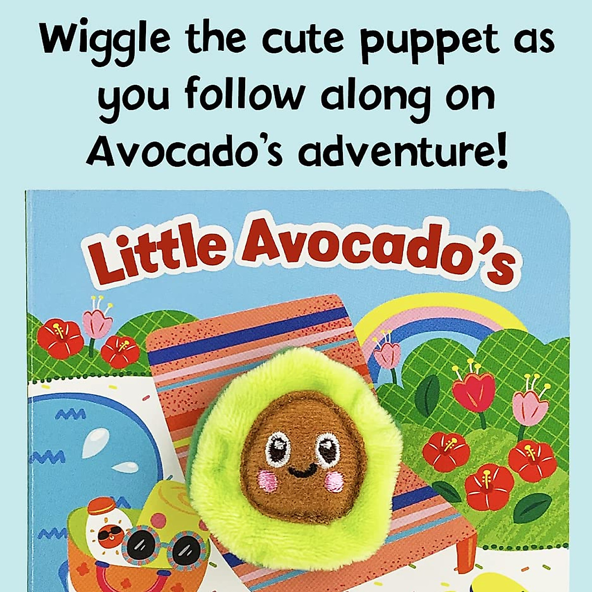 Little Avocado's Big Adventure Finger Puppet Board Book, Ages 1-4