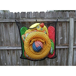 MIDE Products TN-LG-JH Large Toy Storage Net with 3-Plastic Screw-On Hooks