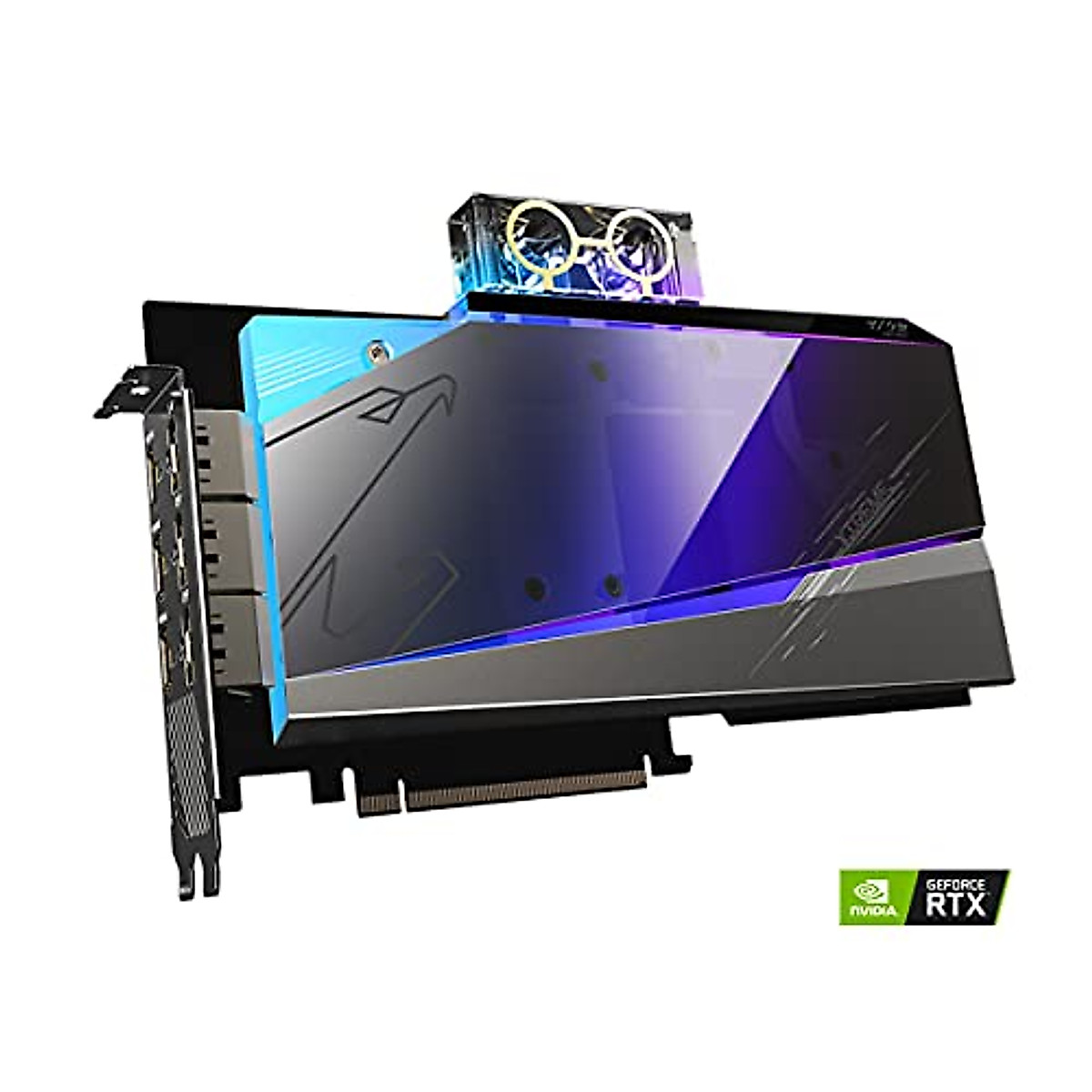 GIGABYTE AORUS GeForce RTX 3080 Xtreme WATERFORCE WB 10G (REV 2.0) Graphics Card, Water Block Cooling System, LHR, 10GB 320-bit GDDR6X, GV-N3080AORUSX WB-10GD REV2.0 Video Card