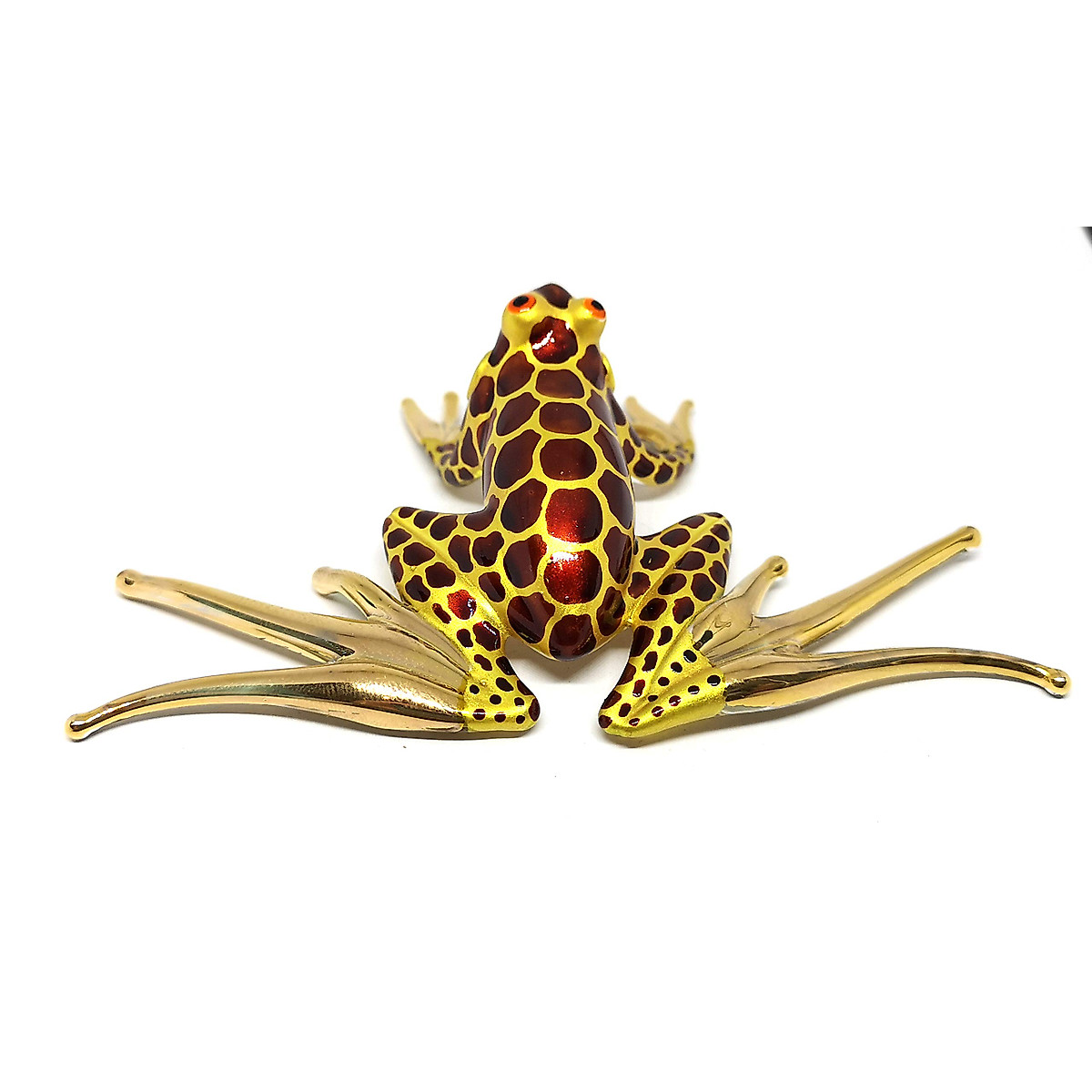 ZOOCRAFT Collectible Frog Decor Figurines Blown Glass Handmade Lovers Home Garden Decoration Animal Totem