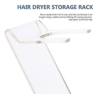Lurrose Desktop Stand Countertop Hair Dryer Holder Hair Dryer Display Rack Salon Blow Dryer Holder Stand Hair Styling Tool Storage Organizer for Bathroom Desktop Shelf