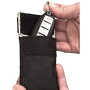 KeyGuard PRO Hanging Lock Box & Faraday Bag - Portable Punch Button Combination Lockbox to Hang on Car Windows and More - Portable Faraday Pouch for Key Fobs and Small Devices - SL-591-CVR