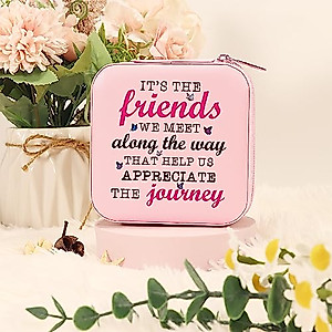 LEJIAJINW Friends Friendship Gifts for Women Female, Gifts for Bestie Best Friend, Friendship Birthday Gifts Ideas, Appreciation Gifts for Friends Jewelry Box, Travel Jewelry Case Organizer