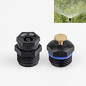 Yahpetes 9 Pcs Garden Misting Nozzles 1/2" Adjustable Garden Lawn Water Spray Misting Nozzle 360-rotating Agricultural Lawn Watering atomizing Greenhouse Spray Irrigation atomizing Micro Sprinkler