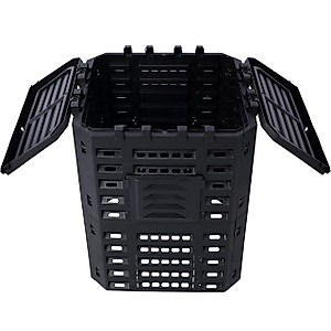 Tomkate Outdoor Compost Bin, 90 Gallons (340L) Large Garden Compost Bin with Top Lid and Bottom Door, BPA Free Material, Easy Assembling, Lightweight, Fast Creation of Fertile Soil