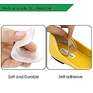 5 Pairs Medial & Lateral Heel Wedge Silicone Insoles - Corrective Adhesive Shoe Inserts for Foot Alignment, Knock Knee Pain, Bow Legs, Osteoarthritis for Men and Women