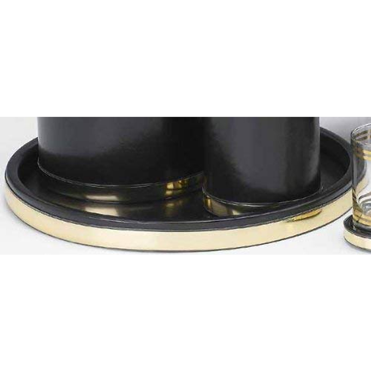 Kraftware Black with Polished Brass, 14"