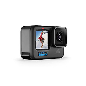 GoPro HERO10 Black - Waterproof Action Camera with Front LCD and Touch Rear Screens, 5.3K60 Ultra HD Video, 23MP Photos, 1080p Live Streaming, Webcam, Stabilization (Renewed)