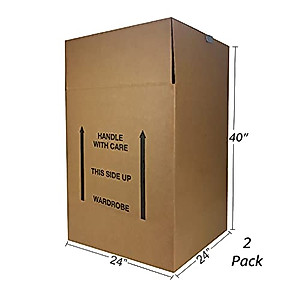 Uboxes Wardrobe Boxes - Qty: 6 Boxes w Bars - Moving Boxes Fast