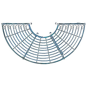 Safavieh PAT5018C Outdoor Collection Abia Antique Wrought Iron 50-inch Tree Bench, Mossy Blue