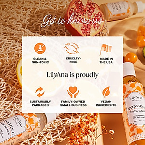 LilyAna Naturals Face and Neck Moisturizer for Women and Men - Moisturizer Face and Neck Cream for Dry Skin and Dark Spot Brightening (Super C, 1.7oz)