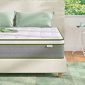 Novilla King Size Mattress, 10 Inch Hybrid Pillow Top King Mattress in a Box with Gel Memory Foam & Individually Wrapped Pocket Coils Innerspring for a Cozy & Peaceful Sleep