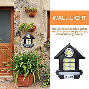 ibasenice 1 Set of Solar Sensor Wall Lamp Outdoor Street Garden Lighting Lamp for Home