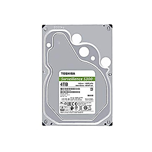 Toshiba S300 4TB Surveillance 3.5” Internal Hard Drive – CMR SATA 6 Gb/s 5400 RPM 128MB Cache - HDWT140UZSVAR