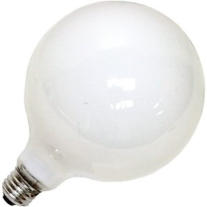 GE Soft White 49780 60-Watt, 660-Lumen G40 Soft White Bulb, 5-Inch Diameter with Medium Base, 2-Pack