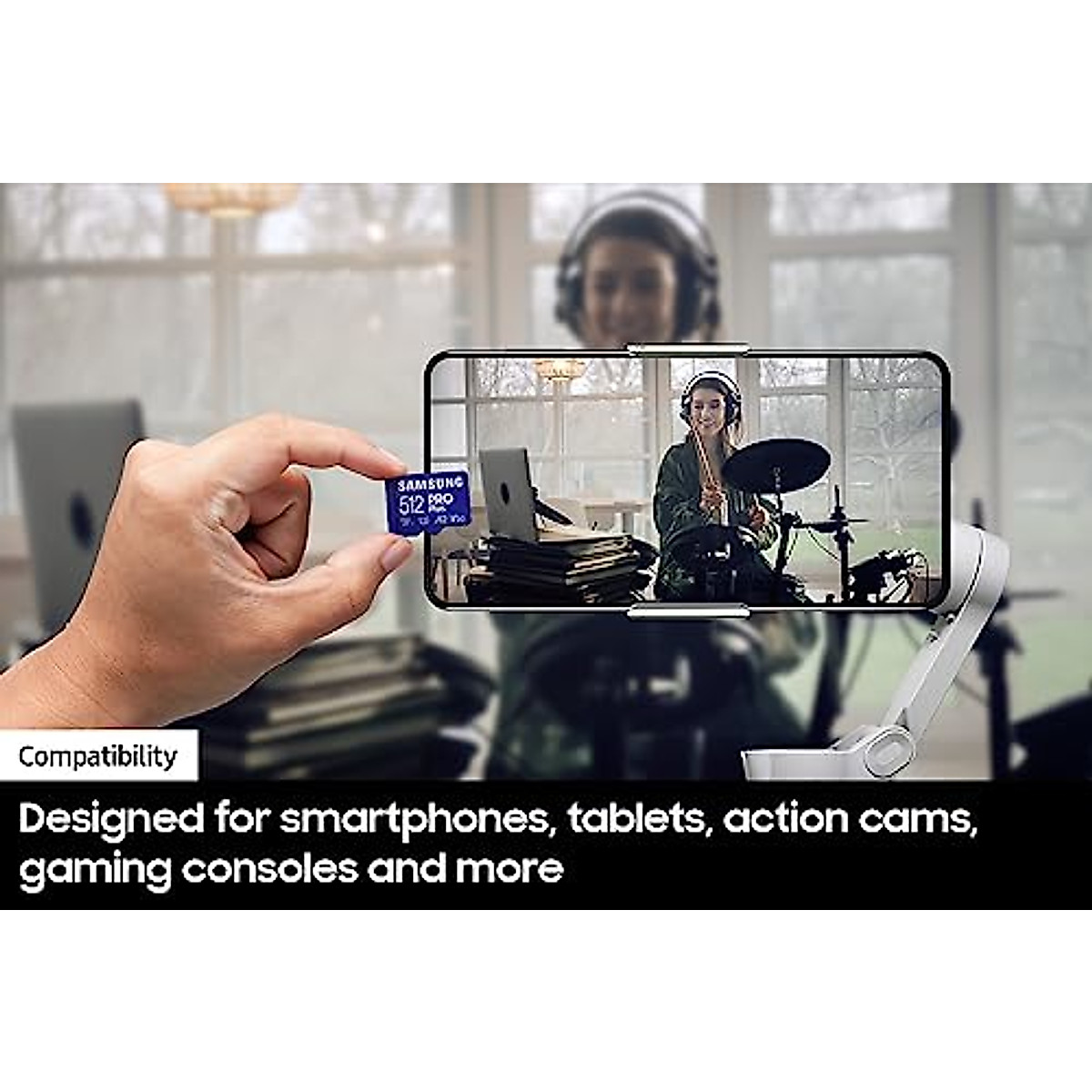 SAMSUNG PRO Plus microSD Memory Card + Reader, 128GB MicroSDXC, Up to 180 MB/s, Full HD & 4K UHD, UHS-I, C10, U3, V30, A2 for Android Phones, Tablets, GoPRO, DJI Drone, MB-MD128SB/AM, 2023