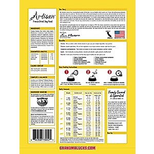 Grandma Lucy's Artisan Dog Food, Grain Free and Freeze-Dried - Artisan Chicken, 10Lb Bag