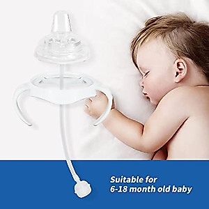 Sippy Cup Soft Spout Conversion Kit for Philips Avent Natural Baby Bottle, Bottle Handles and Weighted Straw （2 Pack）