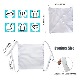 4 Set Shoe Dryer Wash Bags, Sneaker Dryer Bags Laundry Shoe Bags for Washer and Inside Dryer Door, Shoe Dryer Bag with Straps, Sneaker Laundry Net Bag for Shoes