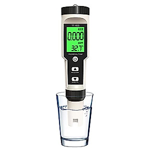 RCYAGO PH Meter, 4-in-1 Digital PH ORP H2 Temp Meter with ATC, 0.01 Resolution High Accuracy PH Tester for Drinking Water Hydroponics Aquariums Swimming Pool Laboratory