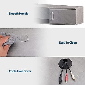 WAMPAT Floating TV Stand for 32-60 inch TVs,Floating TV Shelf for TV Wall Mounted, Modern Floating Entertainment Center Media Console Shelf for Living Room, Bedroom,41'',Grey