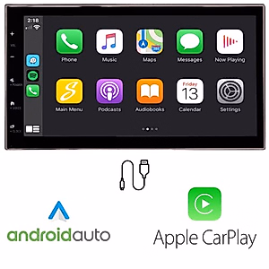 PAC Chevrolet Camaro 2010-2015 RPK5-GM4101 Integrated Radio Replacement Kit with 6.8” Touchscreen Double Din Radio, Steering Wheel Controls, Apple CarPlay, Android Auto, Bluetooth