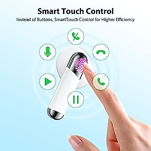 Jelanry Wireless Earbuds Bluetooth 5.3 Headphone for iPhone 15 Pro Max 14 13 12 Samsung S23 Ultra S21 S22 Galaxy Z Flip 4 A53 A14 Google Pixel 6 7A Fold, Tablet Android in-Ear Headset Noise Canceling