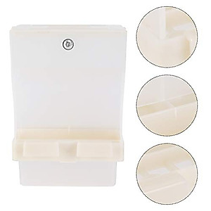 Scicalife Parakeet Feeder No Mess-Caged Bird Feeder Parrot Automatic Feeder for Finch Canary Cockatiel Parakeet Seed Food Container Bird Cage Accessories