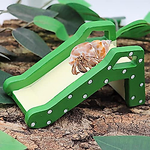 Hermit Crabs Climbing Ladder Bridge, Resin Reptile Climbing Toys, Small Animals Cage Accessory, Tank Accessory, Suitable for Hermit Crab Hamster Rat